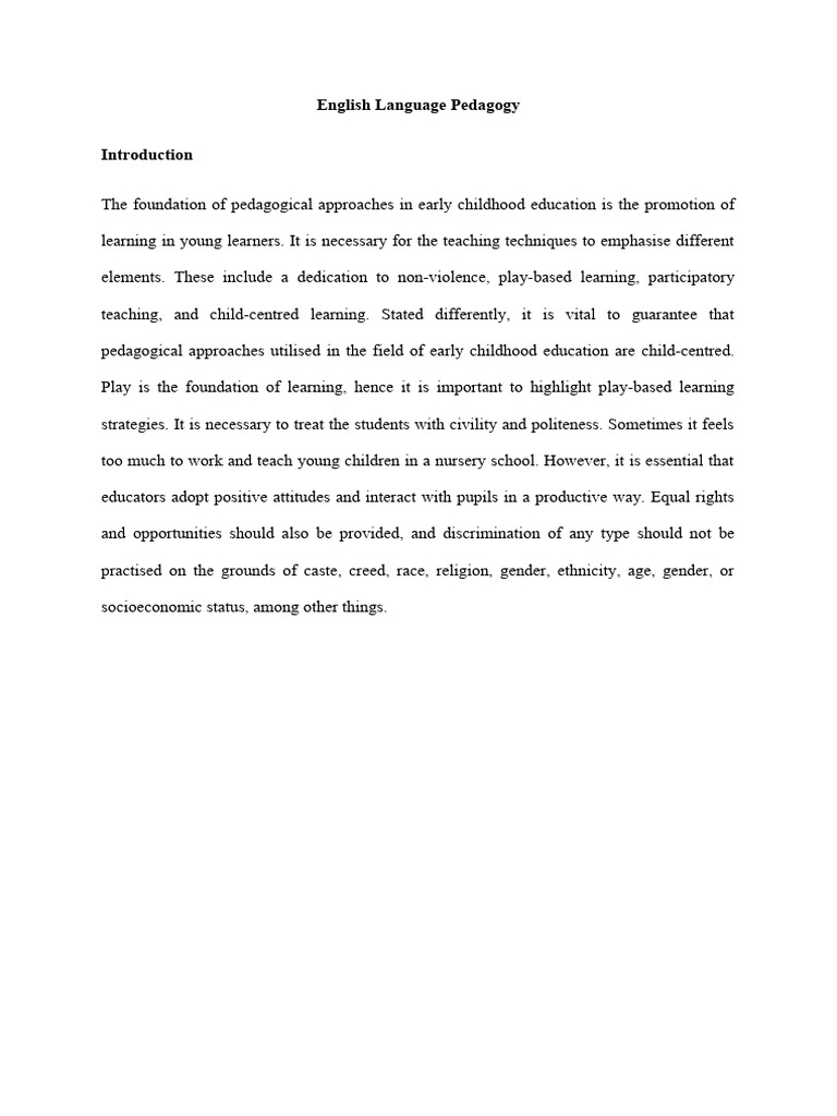 English Language Pedagogy Insights | PDF | Pedagogy | Behavior Modification