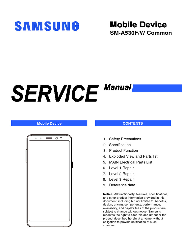 SM-A530F Service Guide | PDF | Electrostatic Discharge | High Speed ...