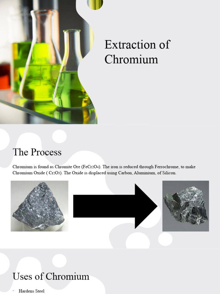 Chem Extraction of Metals Chromium | PDF