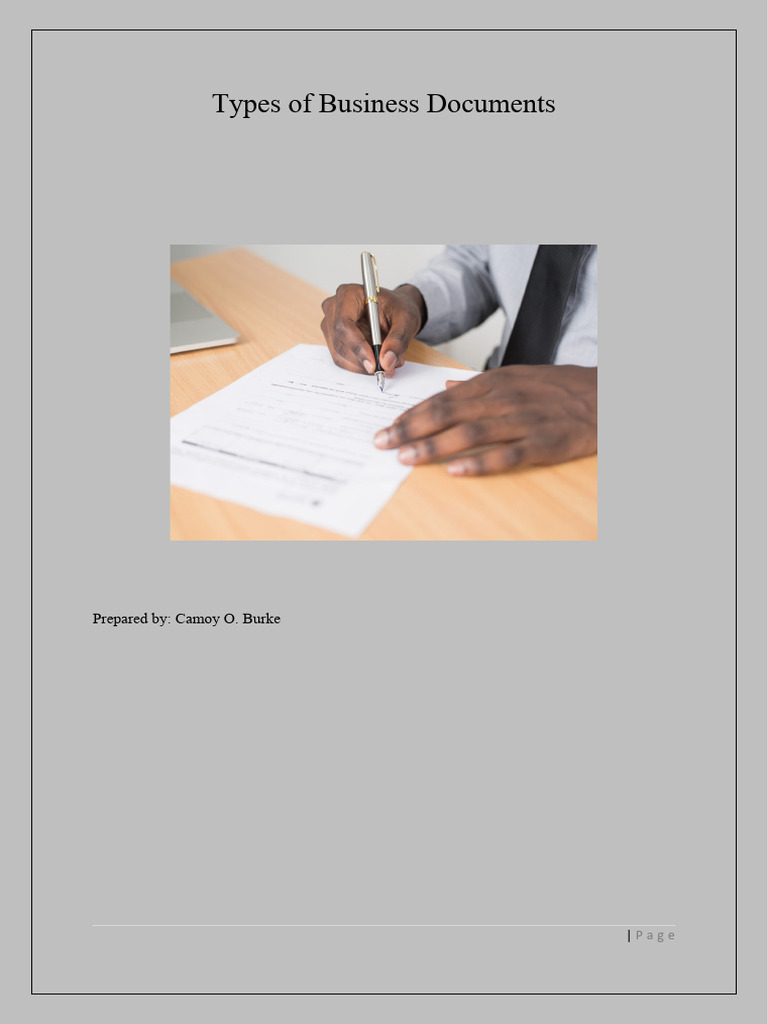 Overview of Business Document Types | PDF | Finance & Money Management
