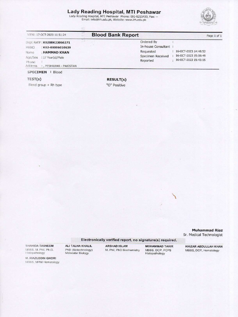 Medical Report | PDF