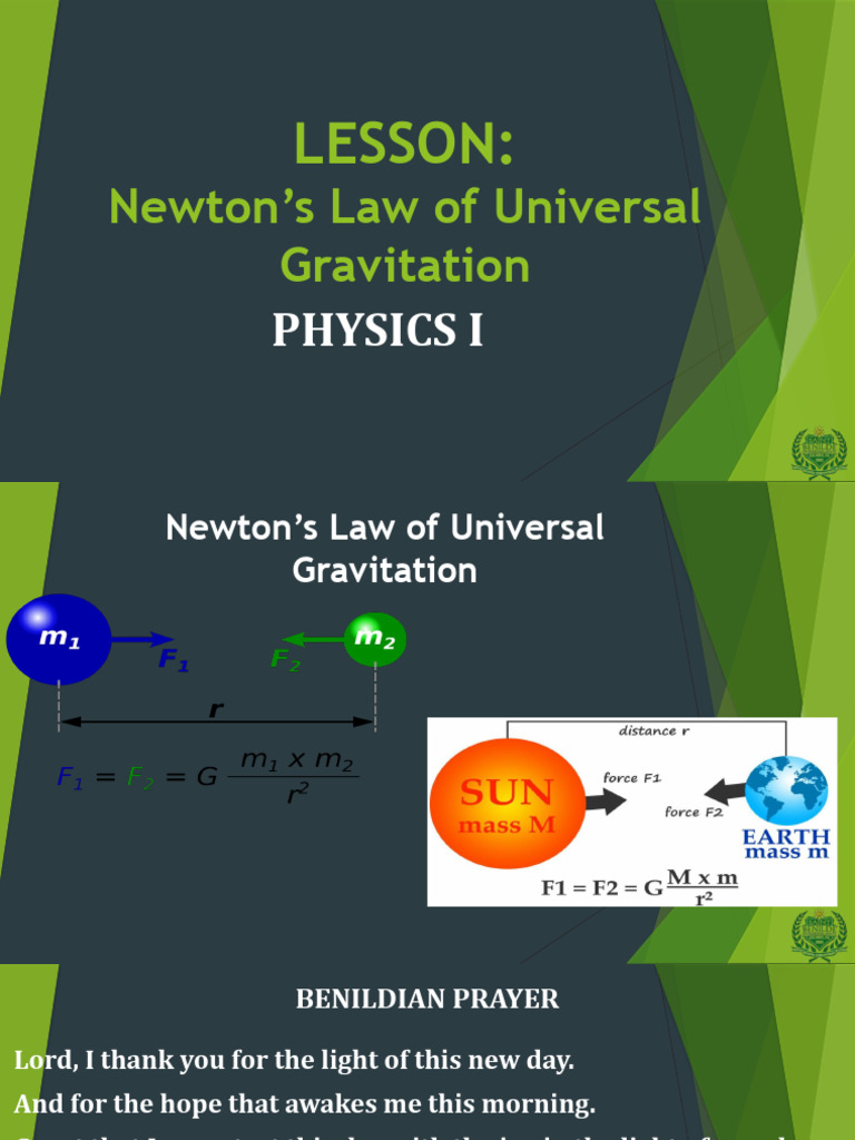 Newtons Law of Universal Gravitation | PDF