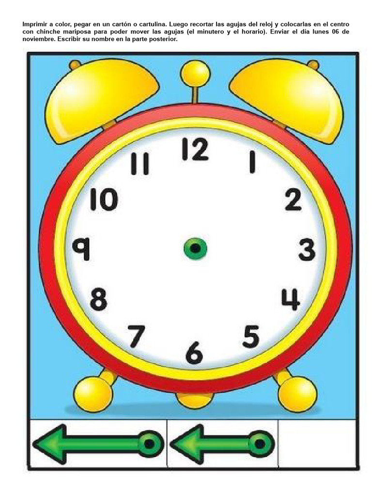 Reloj Armable para Imprimir y Recortar | PDF | Hogar, jardinería y ...