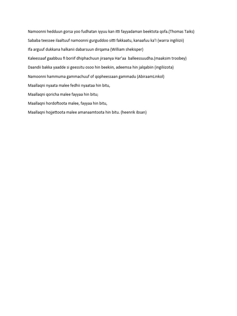 Jechoota Hayyootaa | PDF