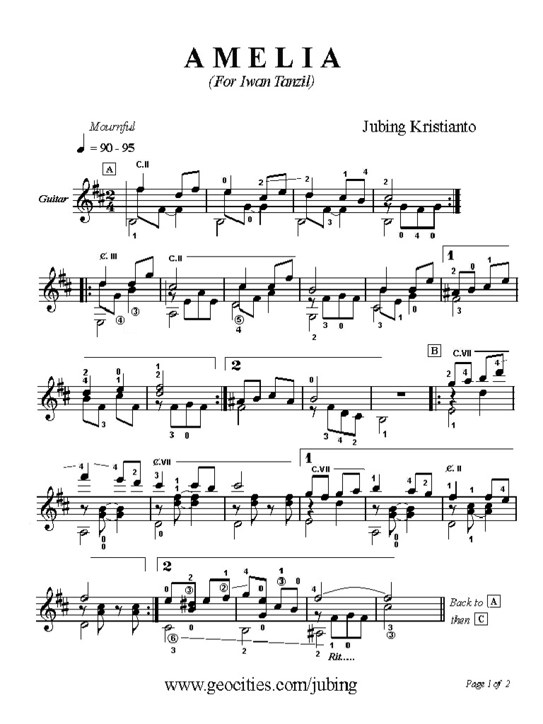 Amelia - Jubing Kristianto | PDF