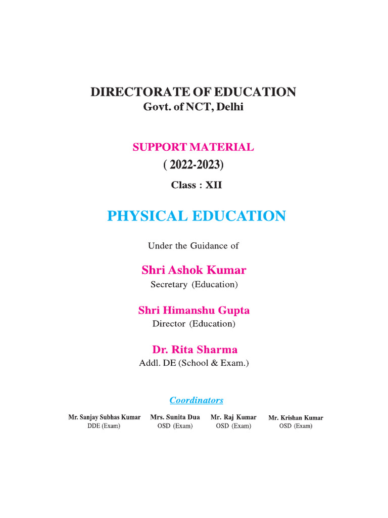 12 Physical Education 2024 | PDF