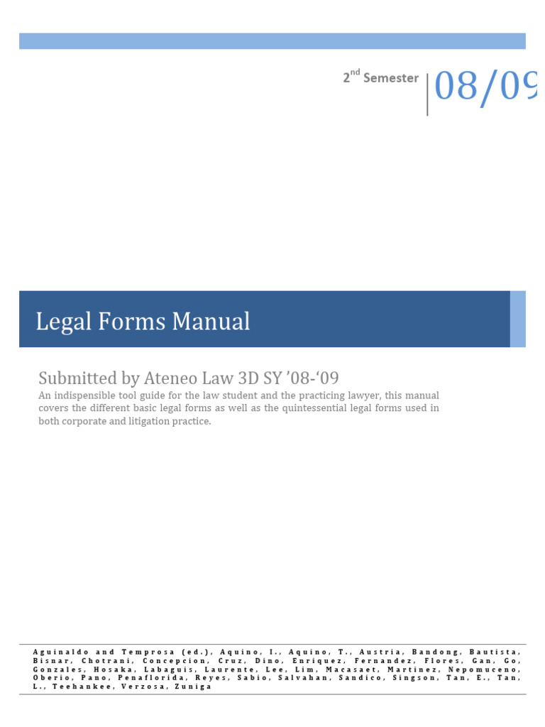 Legal Forms Manual Pdf Affidavit Jurisdiction