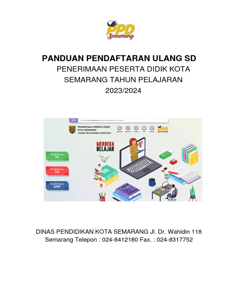 Panduan Daftar Ulang SD 2023 | PDF