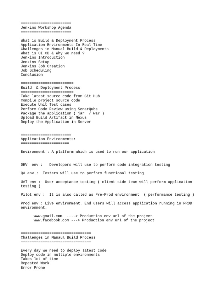Jenkins-Running-Notes | PDF | Networking | Internet & Web