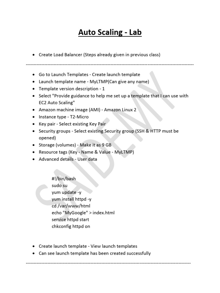 Auto Scaling | PDF | World Wide Web | Internet & Web