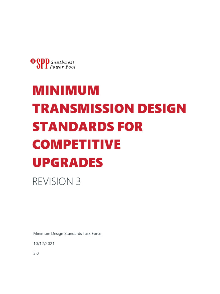 Minimum Design Standard Revision 3 | PDF | Electrical Substation ...
