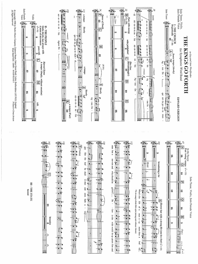 The Kings Go Forth - Solo Tenor e Voice | PDF