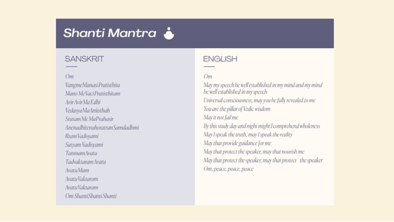 Shanti Mantra | PDF