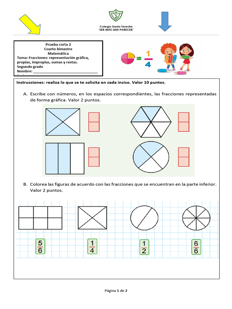 Prueba de Fracciones | PDF