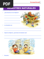 Los-Desastres-Naturales-comprension Lectora | PDF | Temblores | Tsunami