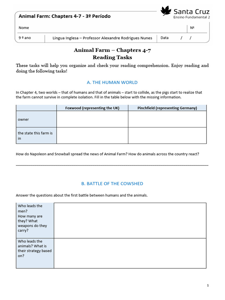 Animal Farm - Chapters 4-7 | PDF