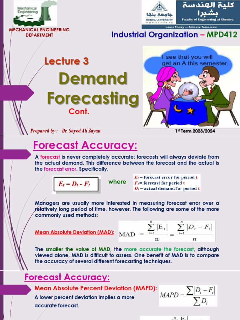MPD412 - Ind Org - Lecture-03-Forecasting - Part B | PDF | Regression Analysis | Linear Regression