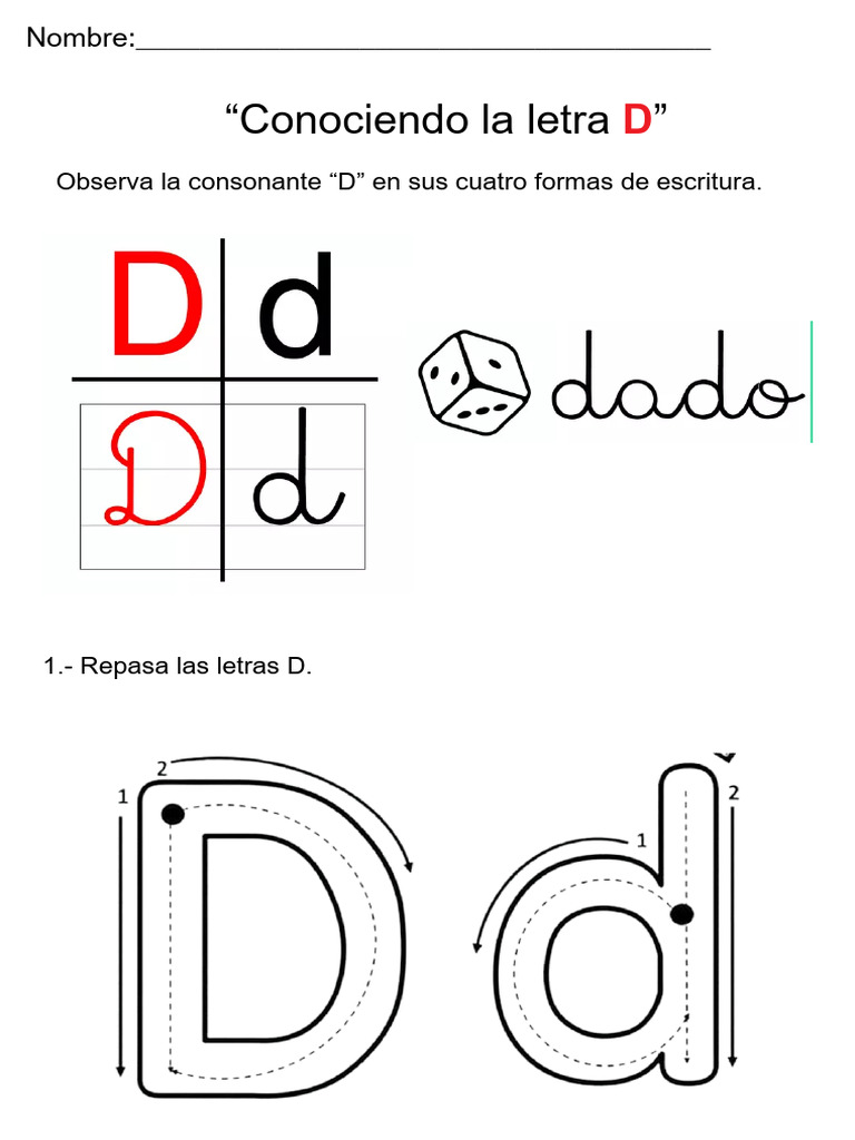 Guia de La Consonante D | PDF
