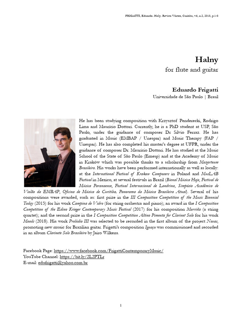 Halny: Flute and Guitar Composition | PDF