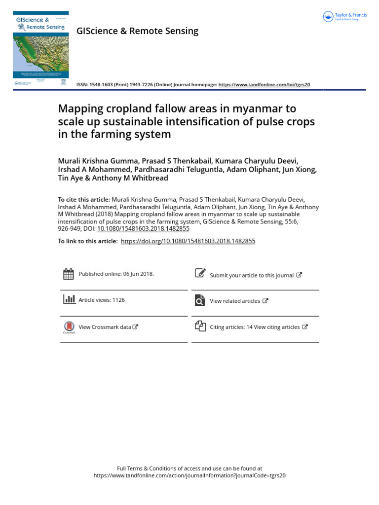 Mapping Cropland Fallow Areas in Myanmar To Scale Up Sustainable ...