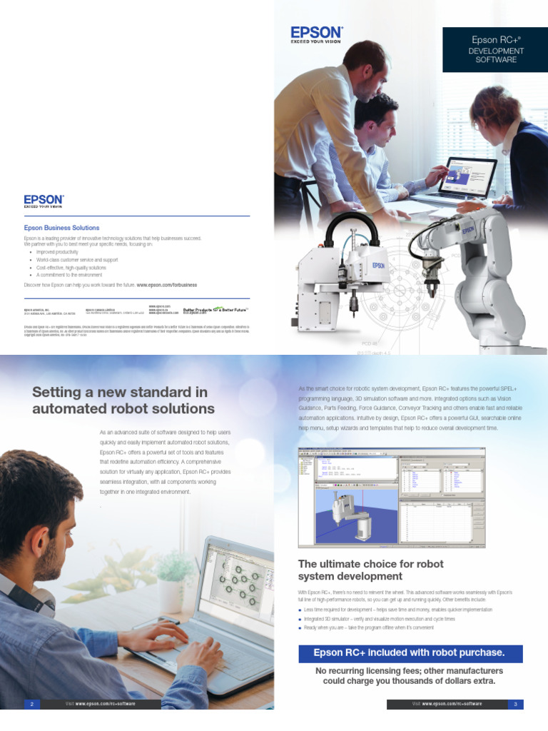 Epson Robots RC PL Brochure 16-Page cpd-59217 Final | PDF | Programming | Computer Program