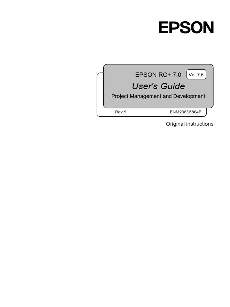 Epson RC PL 70 Users Guide-Rc700 rc90 (v75r9) | PDF | Input/Output ...