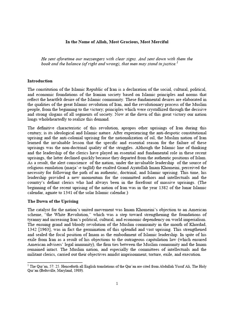 Iranian Constitution PDF | PDF | Government Of Iran | Iran