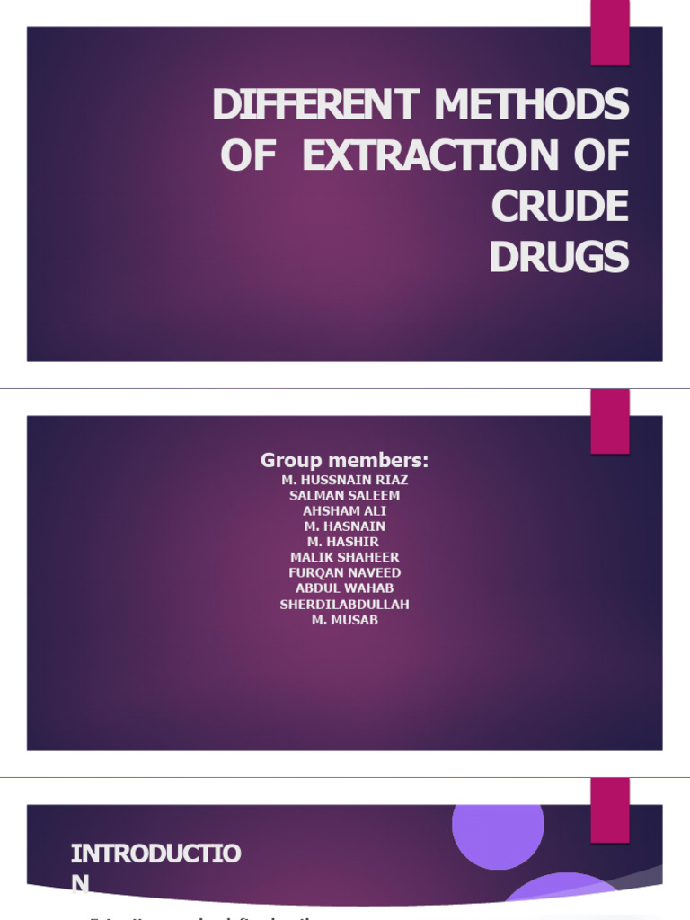 Drug Extraction-Cognosy Lab Assignment | PDF