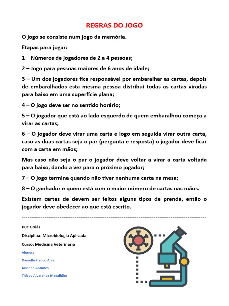 Regras Do Jogo | PDF