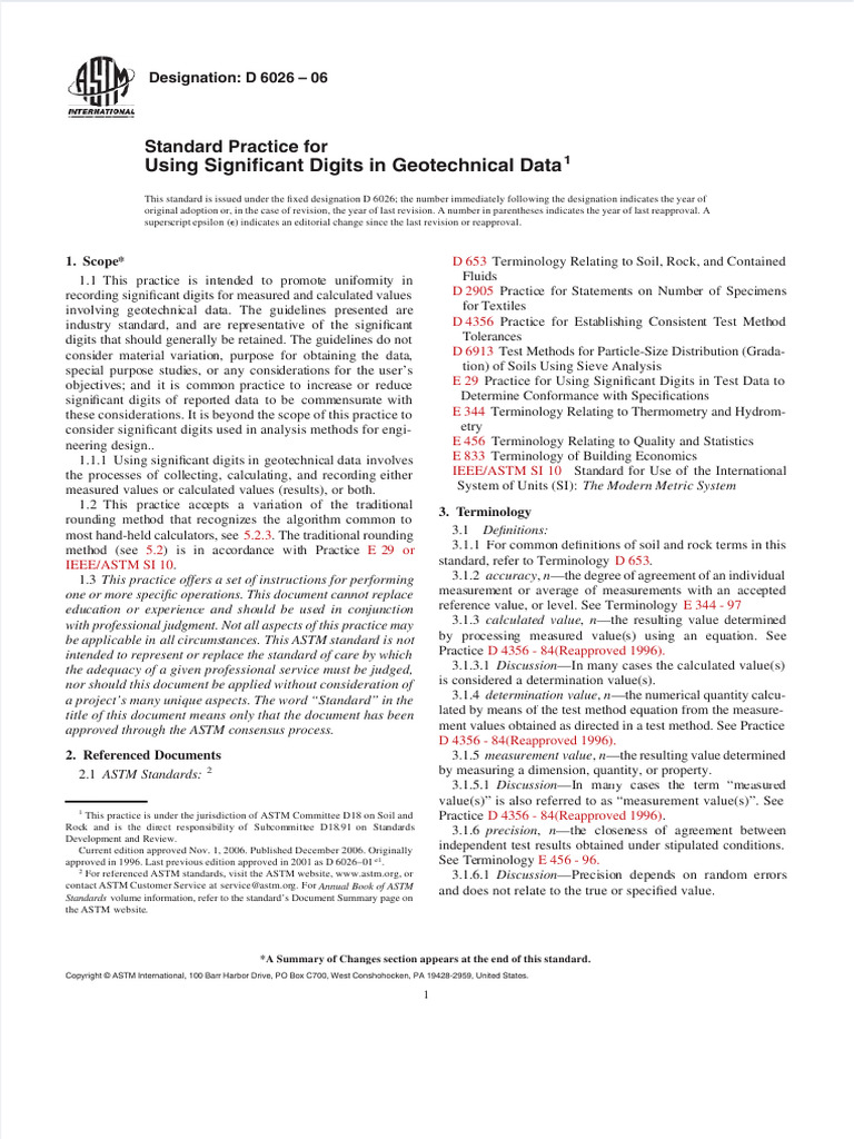 Astm d6026 Significant Digits | PDF | Significant Figures | Rounding
