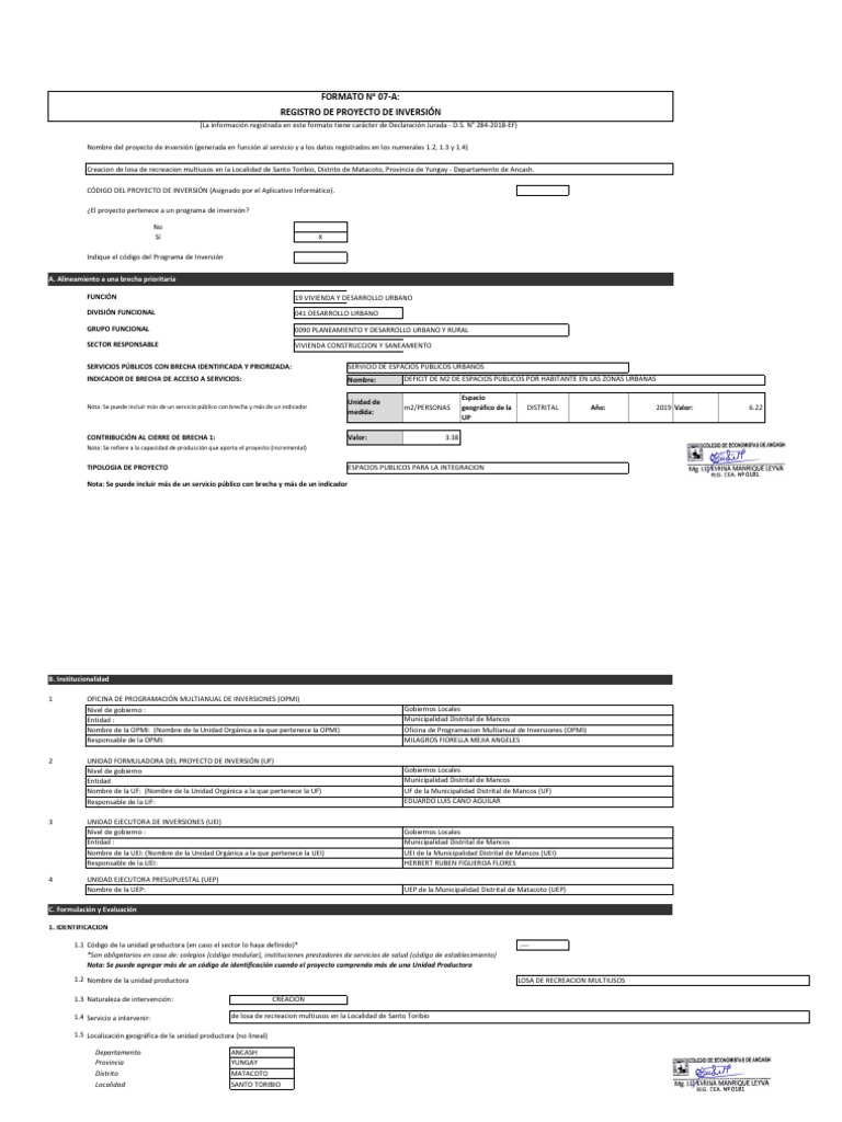 Exportacion Formato7A Losa Ejemplo 2 | PDF | Asociación público-privada ...