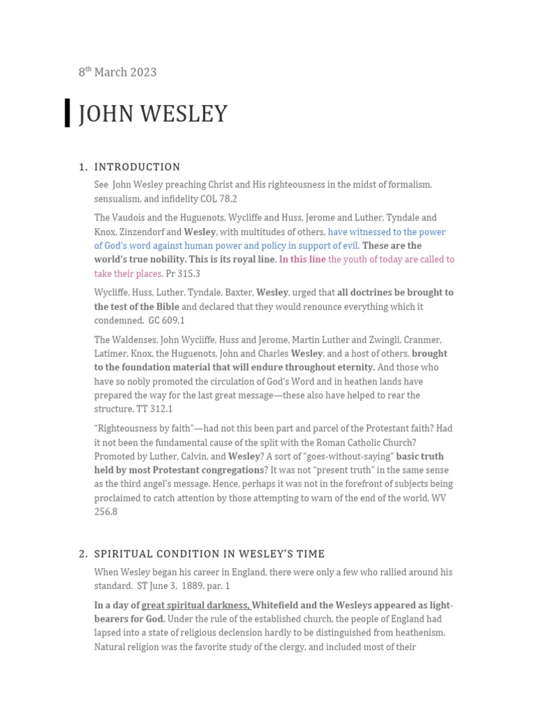 John Wesley | PDF | John Wesley | Grace In Christianity
