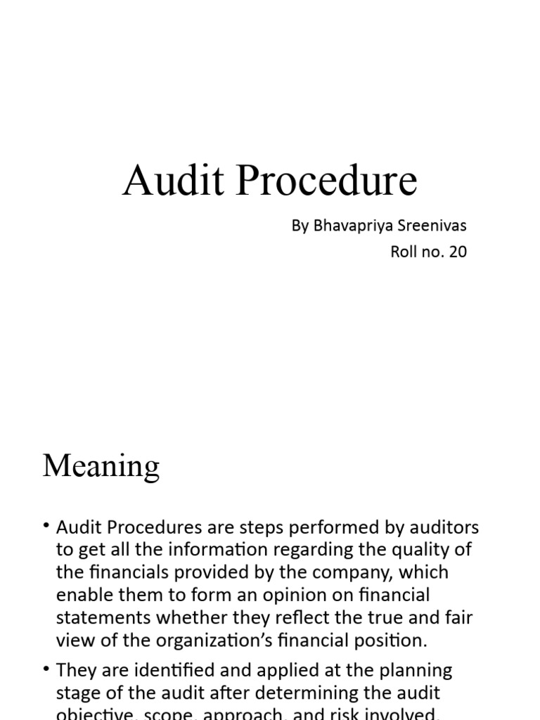 Essential Audit Procedures Explained | PDF