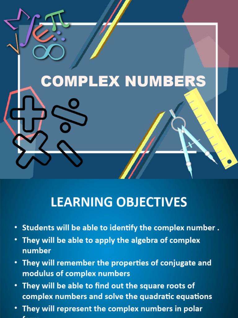 Class XI-COMPLEX NUMBERS | PDF | Complex Number | Numbers
