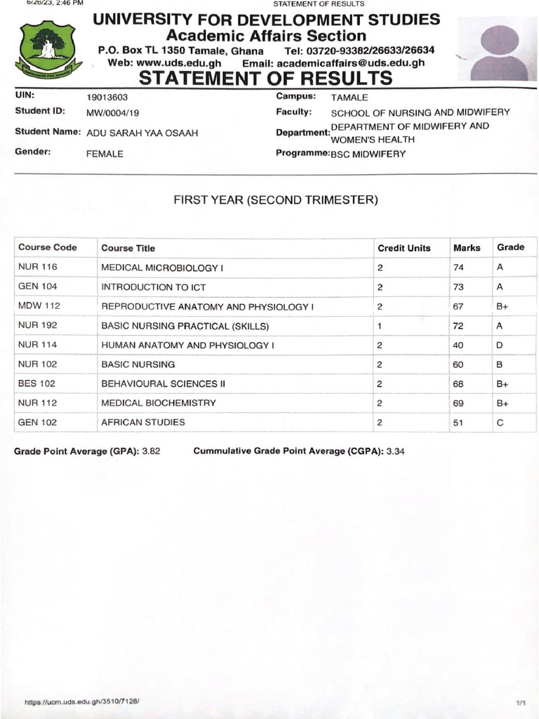 University For Development Studies 1 | PDF