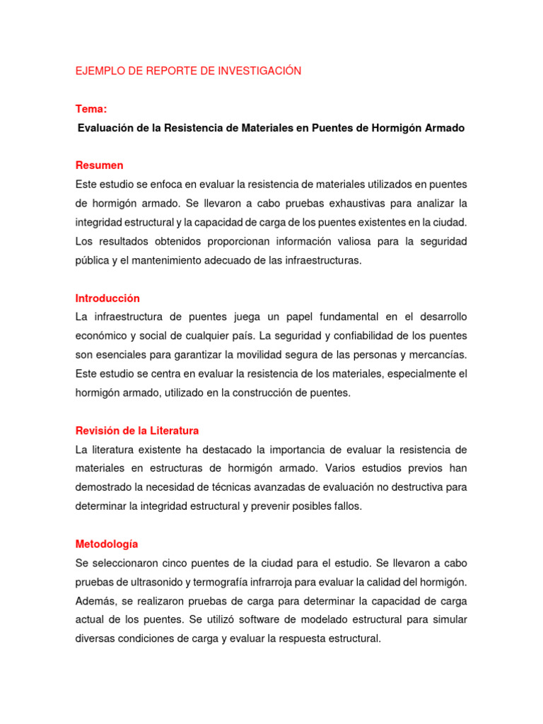 Ejemplo de Reporte | PDF