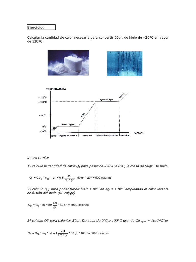 Ejercicio Calor y Temperatura | PDF