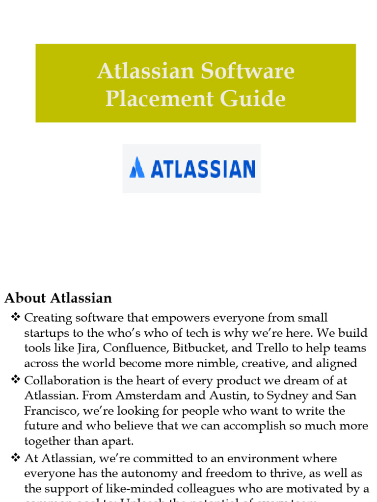Atlassian Placement Guide | PDF | String (Computer Science) | Version Control