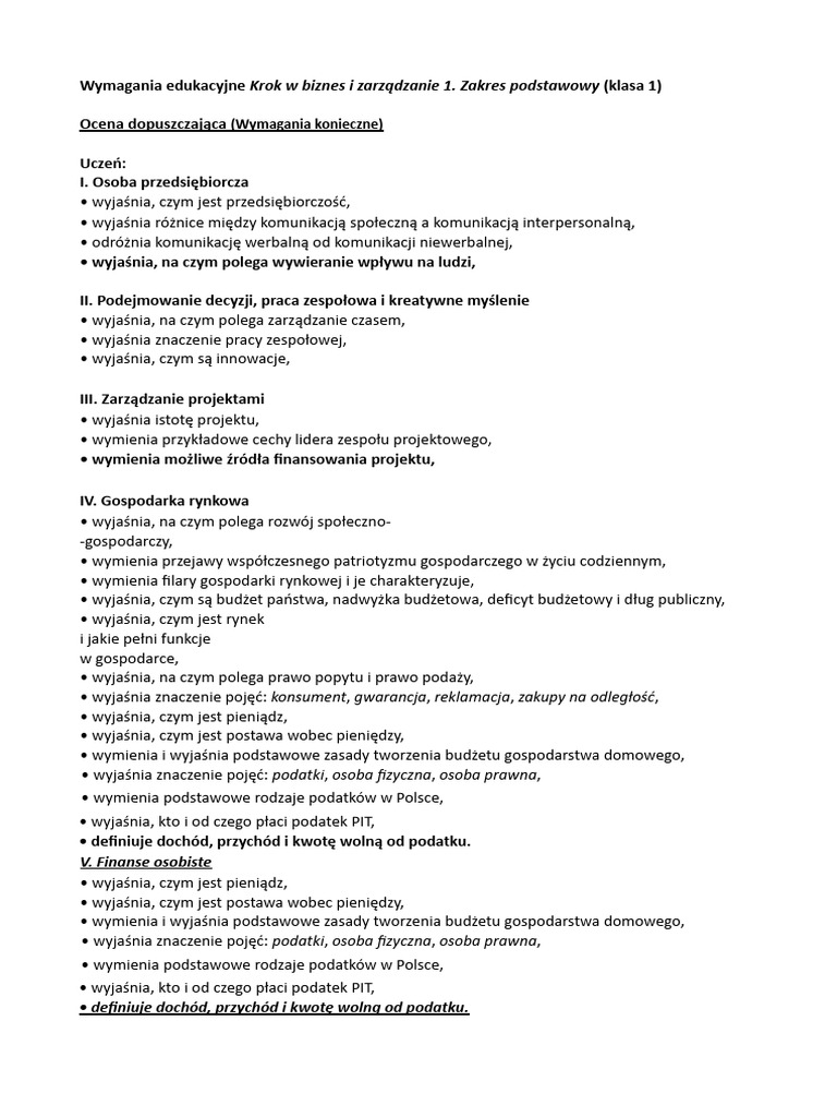 PSO Biznes I Zarzadzanie | PDF