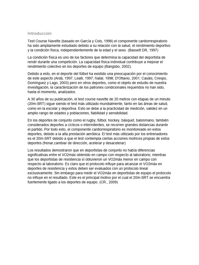 Test Course Navette | PDF