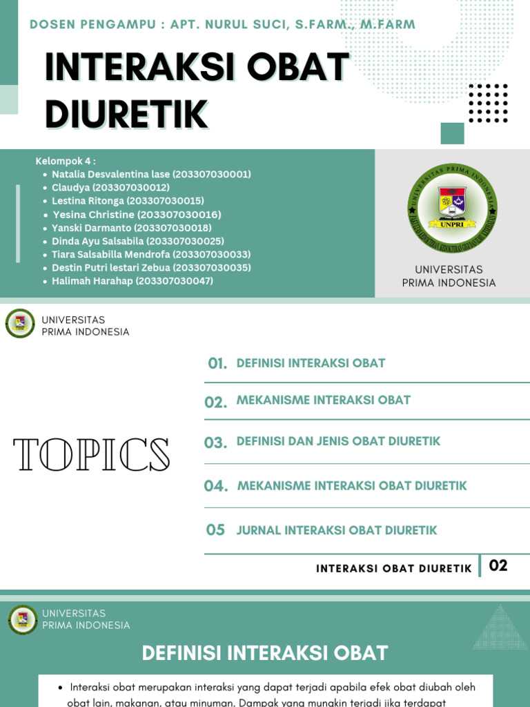 Interaksi Obat Diuretik | PDF