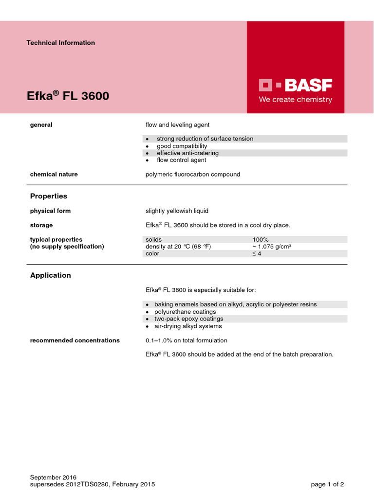 Efka+FL+3600 TI 30566609 EN | PDF | Epoxy | Industrial Processes