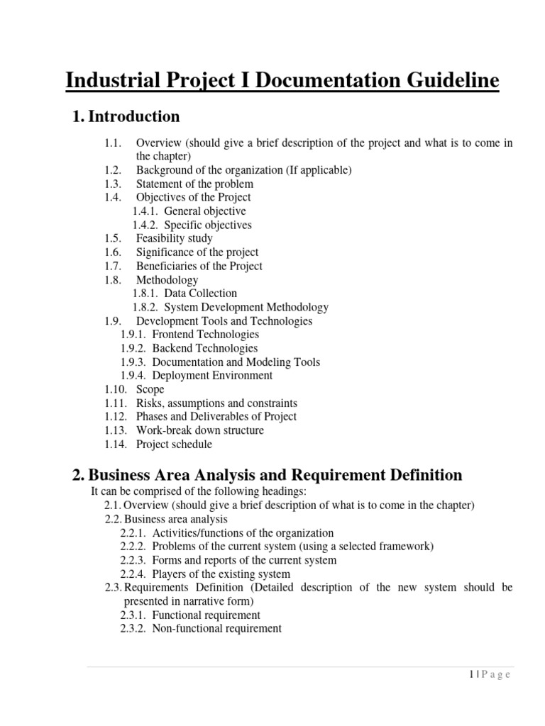 Industrial Project I Guideline (Updated) | PDF