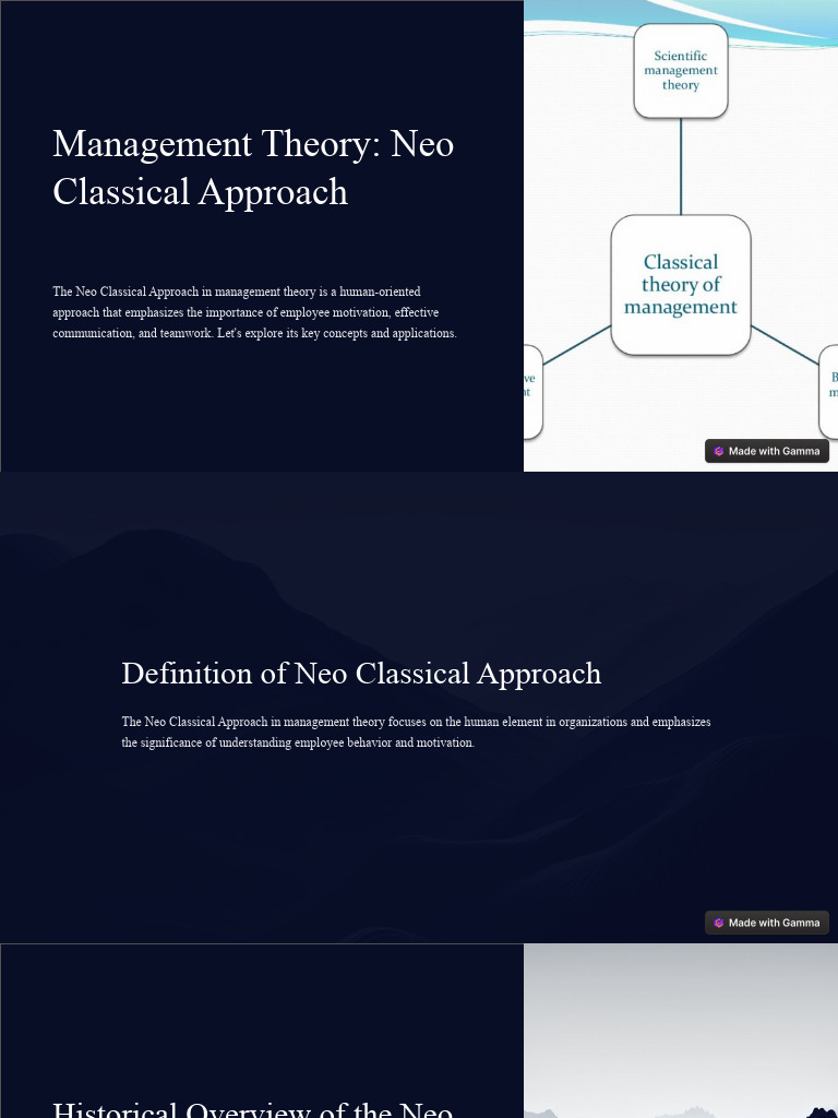 Neo Classical Management Approach Explained | PDF | Career & Growth ...