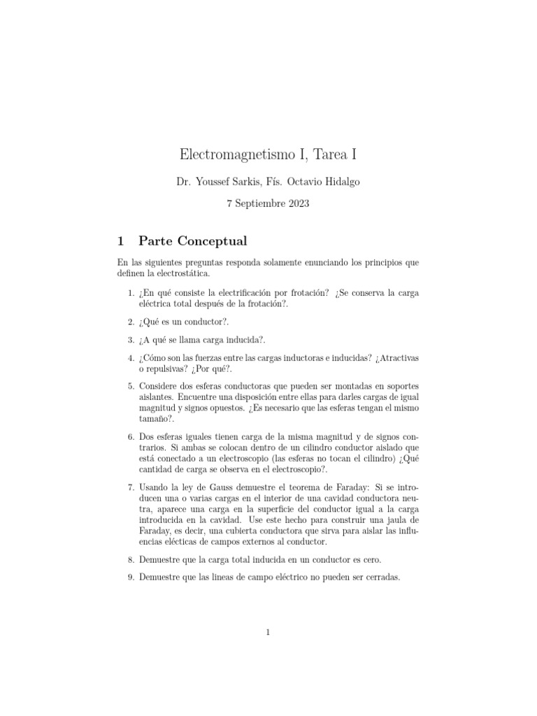 t1 Electro | PDF | Electronvoltio | Carga eléctrica