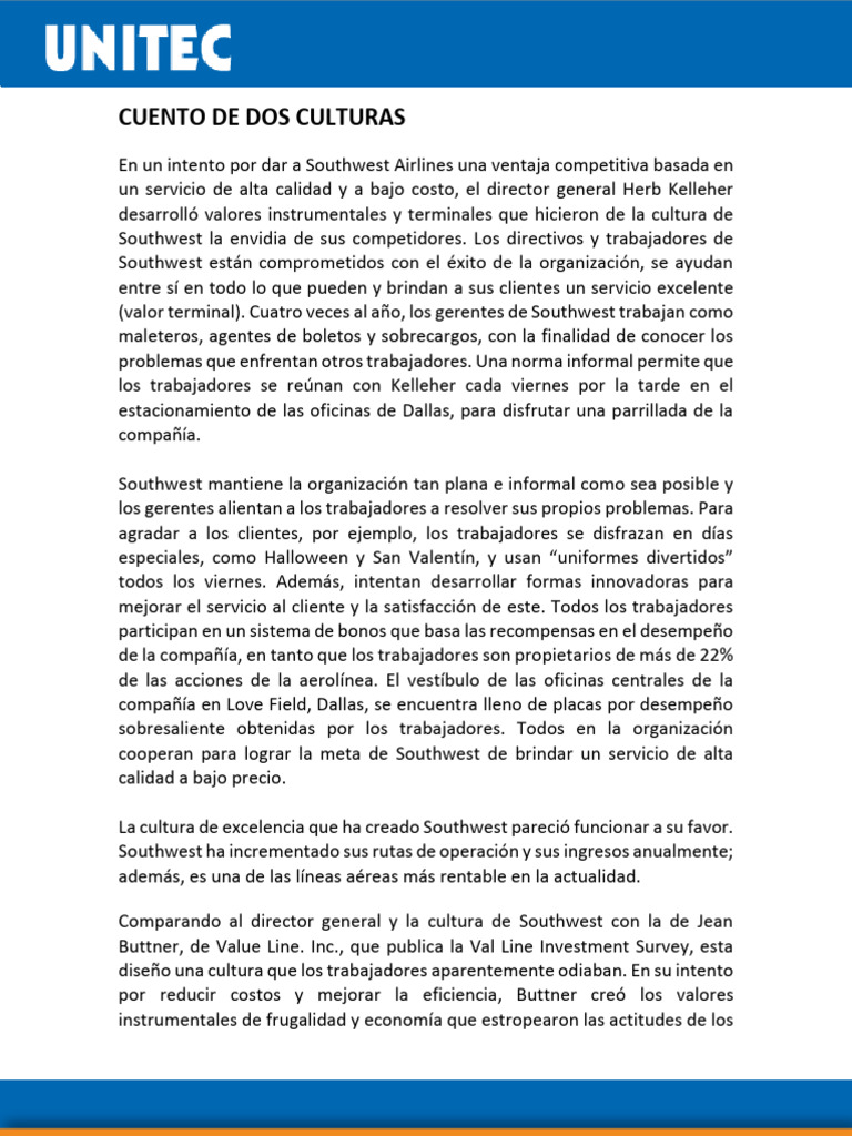 Cuento de Dos Culturas | PDF | Aerolíneas suroeste