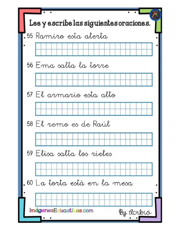 Escritura de Oraciones | PDF