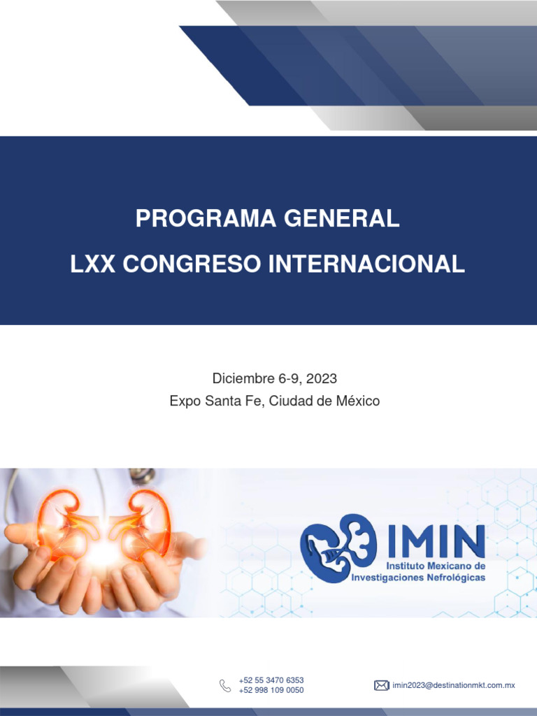 Programa Congreso 2023 v2 | PDF | Riñón | Medicina