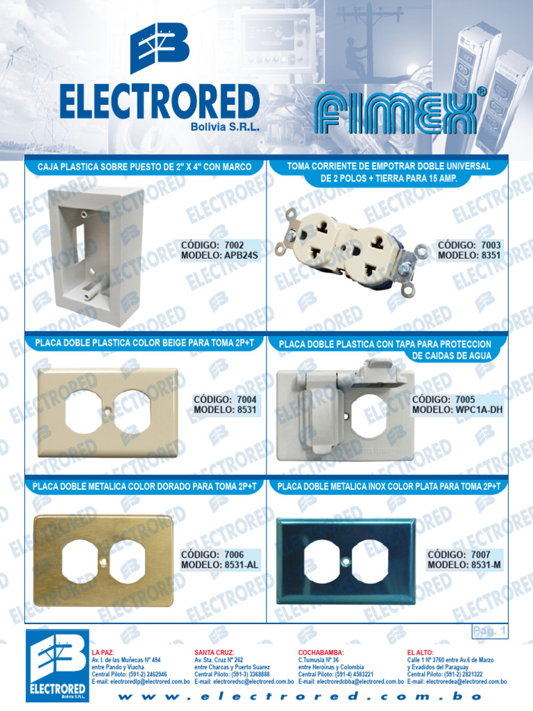 Electrored - FIMEX CATALOGO | PDF