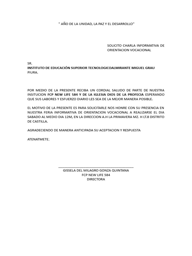 Solicito Charla Informativa | PDF | Ciencias sociales